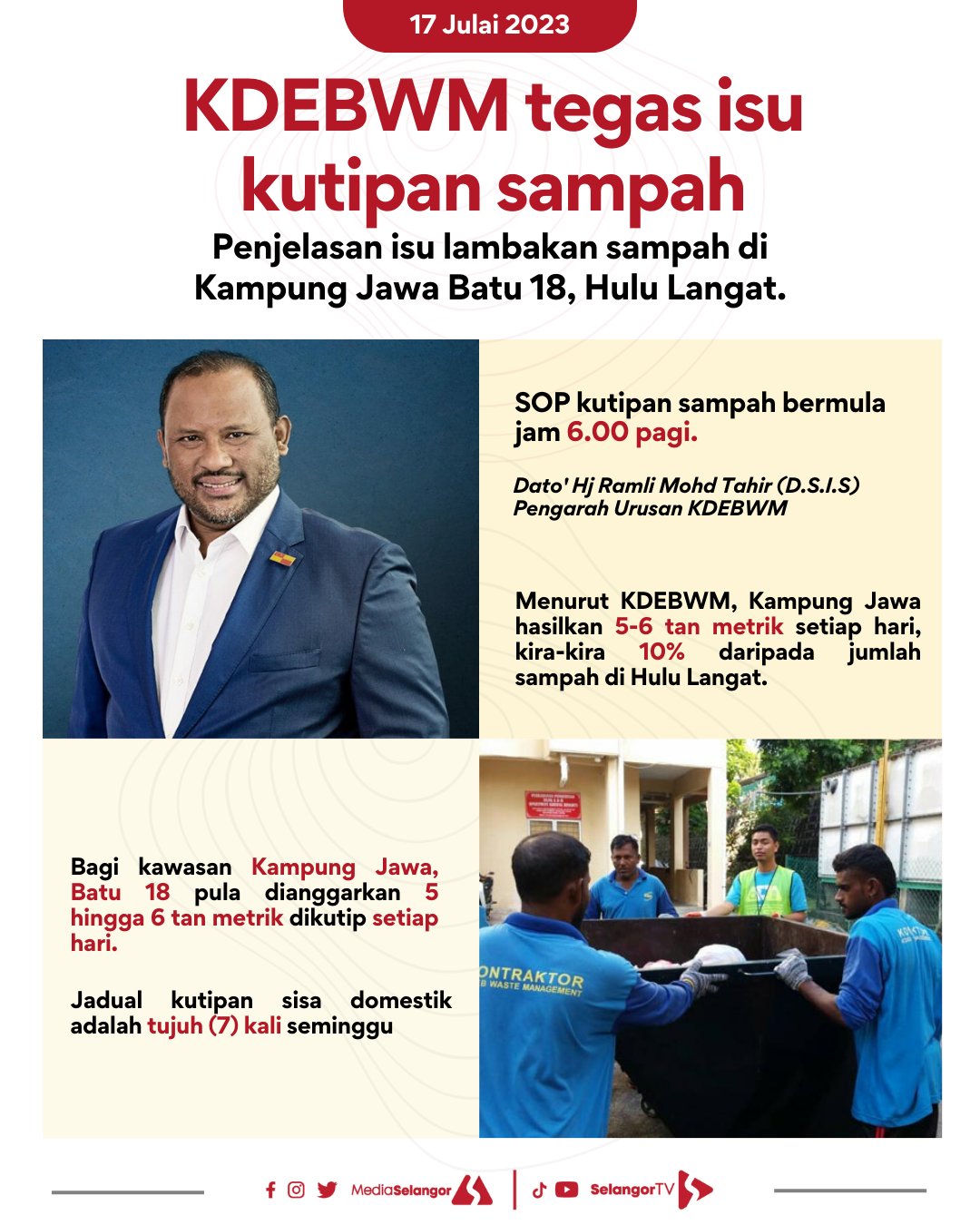 KDEB Waste Management - KDEBWM tegas isu kutipan sampah